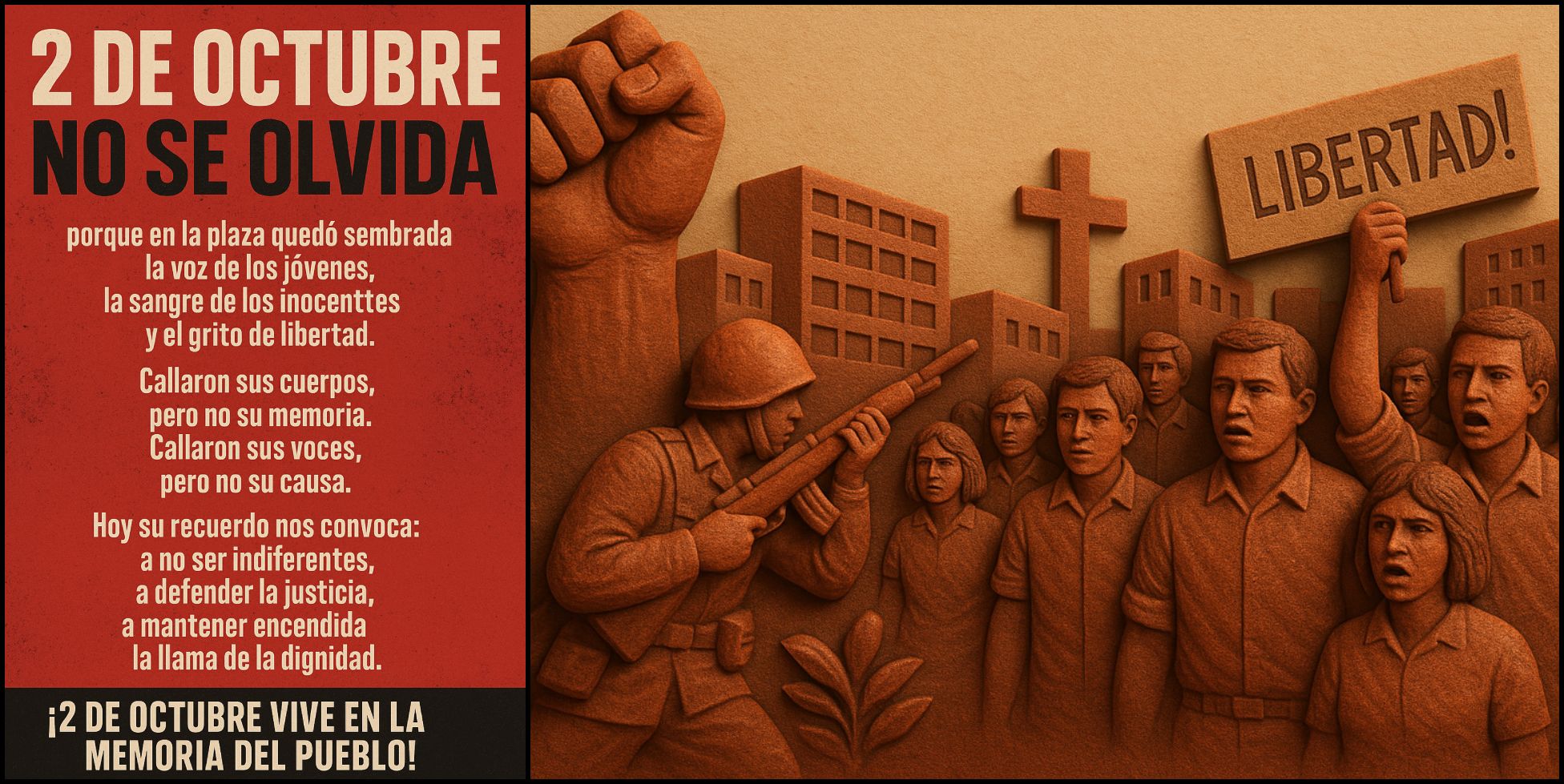 Que la memoria del 2 de octubre obligue a elegir el diálogo sobre la ...